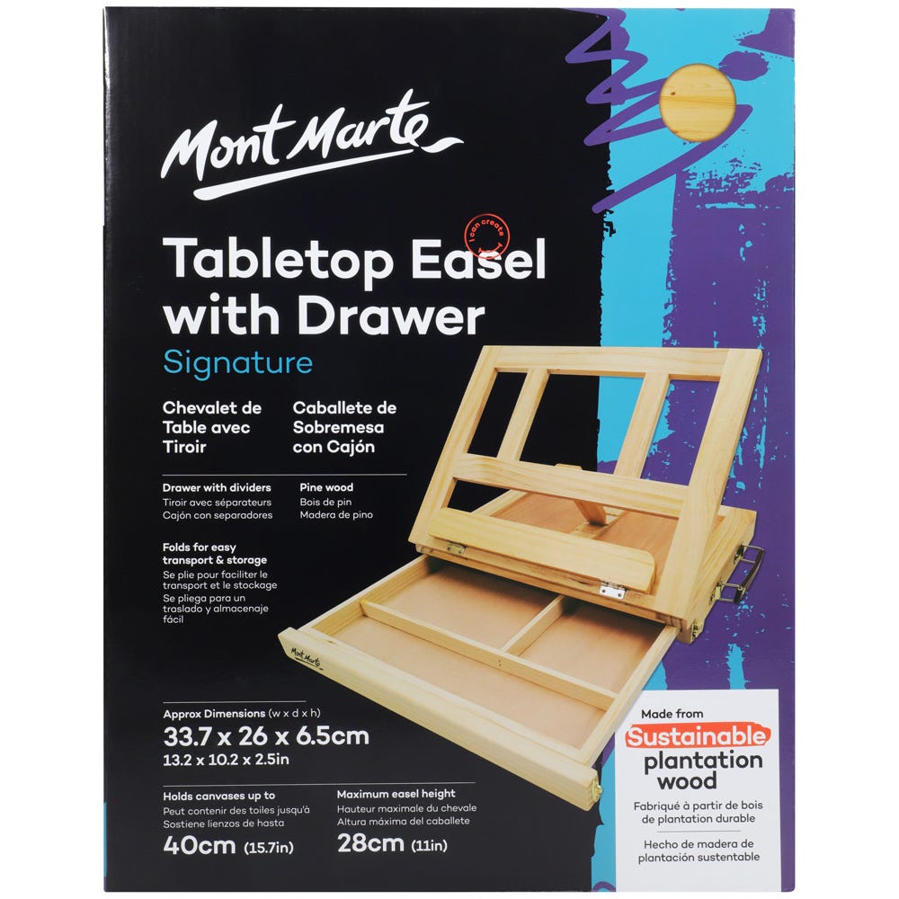 Table Easel with Drawer Signature – Adjustable, Portable, Durable